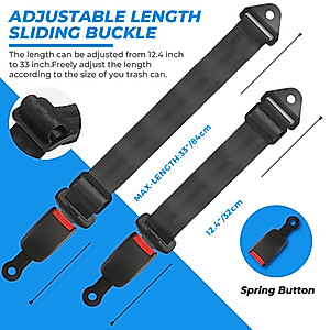 Gagetzan Semi-Automatic Trash Can Locks for Animals,Garbage Can Locks for Animals with Spring Button,Bear Proof Trash Can Lid Lock Keep Raccoon Out of Trash Bin,Easy Single Hand Release(1 Pcs)