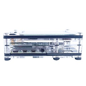C4Labs DRPi-3.5NSX Nextion Screen Case – Raspberry Pi 3 B+, Duplex MMDVM v1.0, and Enhanced 3.5" Nextion Screen (Included) ~ Black Ice (Black)