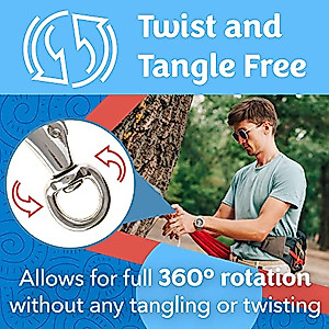 Hanging Chair/Hammock Chair Swivel Hook Snap - 500 LB Capacity - Outdoor/Indoor (500 LB Weight Limit) by Impresa