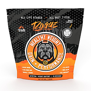ROGUE PET SCIENCE Healthy Weight - Natural Weight Gainer for Dogs - High Calorie Tasty Dog Food & Cat Food Topper - Supports Weight Gain, Gut Health & Digestion - Helps Provide Natural Energy (2 lbs)