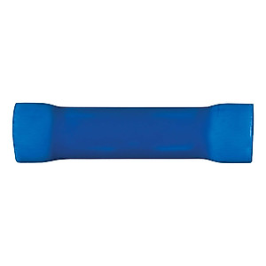 CURT 59422 16-14 Gauge Blue Vinyl-Insulated Wire Butt Connectors, 100-Pack