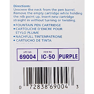 PILOT Namiki IC50 Fountain Pen Ink Cartridges, Purple, 6-Pack (69004)
