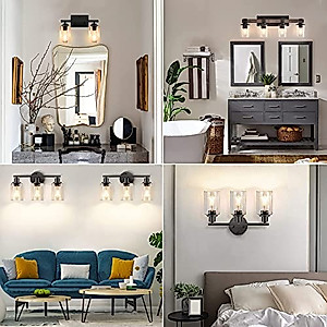 4 Pack Clear Glass Lamp Shade, 5.5in High, 3.5in Diameter, 1.65inch Fitter, Cylinder Glass Shades Replacement Lampshade Covers for Chandelier Vanity Wall Sconces Light Fixture High Transmittance