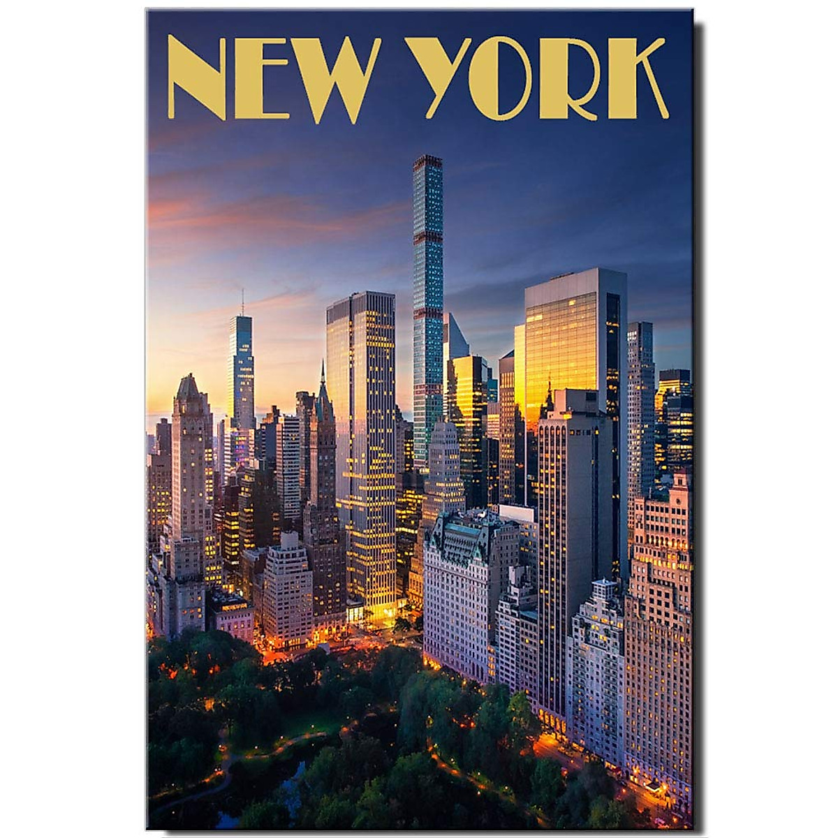 New York Fridge Magnet Central Park Photo Travel Souvenir Manhattan Plaza