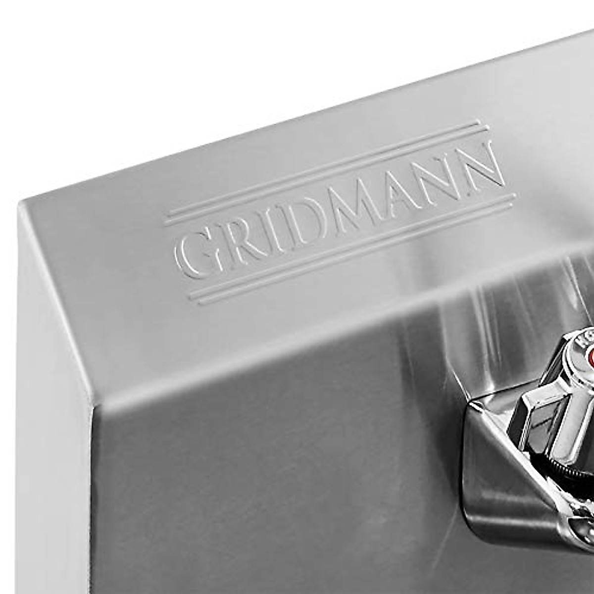 GRIDMANN Commercial NSF Stainless Steel Sink Wall Mount Hand Washing Basin with Faucet