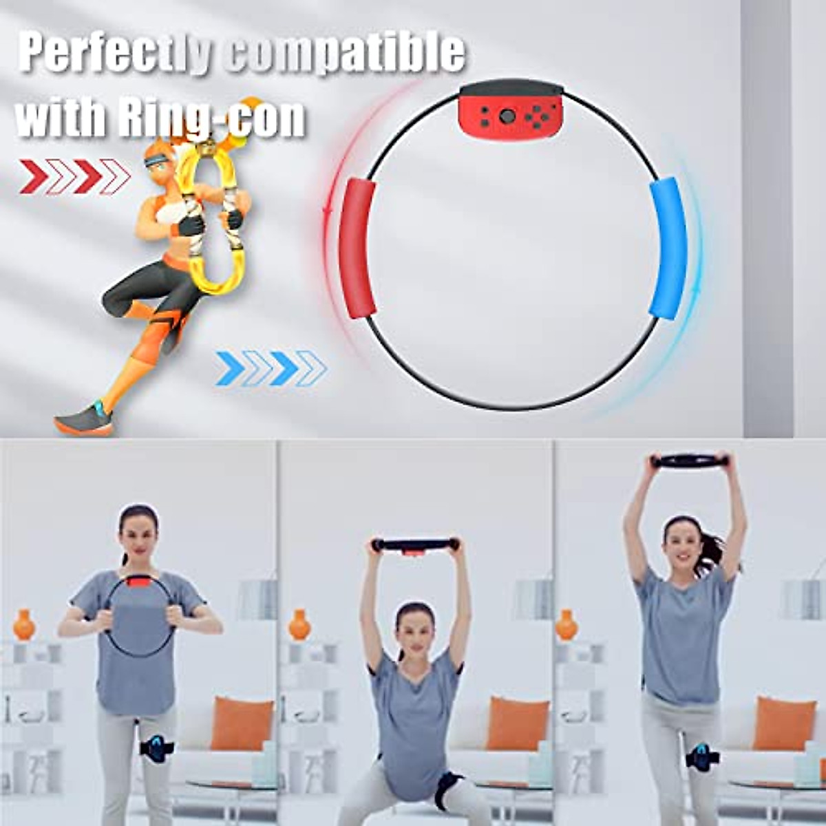 Gamrombo Joypad Controllers for Nintendo Switch, Left Right Wireless Joycon Replacement for Switch/Lite/OLED, Switch Controllers Support Dual Vibration/Motion Control/Wake-up/Screenshot (Blue, Red)