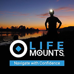 Life Mounts LED Tactical Helmet Light - Illuminates 1000 Feet Ahead - Military and Construction Flashlight with Full 360 Rotation - Weatherproof and Shock-Proof - Easily Detaches for Hand-Held Use