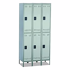 Safco Products Double Tier Locker, 3 Column, Gray