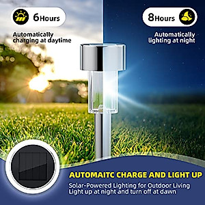 Cvosua Solar Outdoor Lights 12 Pack, Waterproof Outdoor Lights, Solar Garden Lights, Solar Powered Landscape Lighting for Pathway, Patio, Yard, Lawn, Walkway, Deck and Driveway