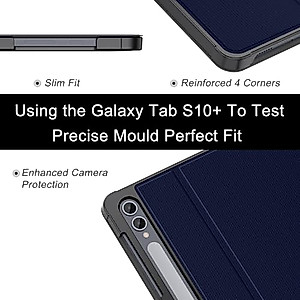 Soke Case for Samsung Galaxy Tab S10 Plus/Tab S9 Plus/S8+/S7 FE/S7+ 12.4-inch with S Pen Holder, Shockproof Stand Folio Cover for Galaxy Tablet S10 2024 12.4", Dark Blue