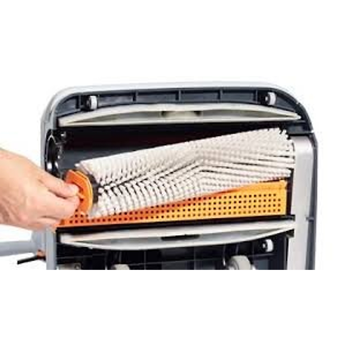 New Advance SC250 Battery Micro Scrubber w/one 7.8 ah Lithium Battery, onboard Charger, Medium Duty White Cylindrical Brush