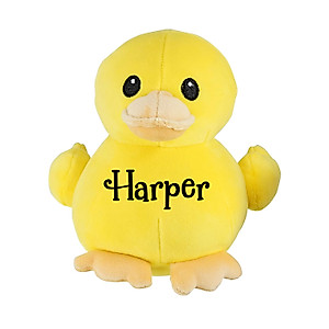 Fiesta Toy Yellow Duck Stuffed Animal - Pocket Huggables Duck Mini Yellow Plush Keepsake Gift with Custom Name