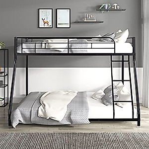 Anwick Bunk Bed,Twin Over Full Metal Bunk Bed,Metal Bunk Bed Twin Over Full with Ladder and Safety Rail,Space-Saving, Noise Free, No Box Spring Needed