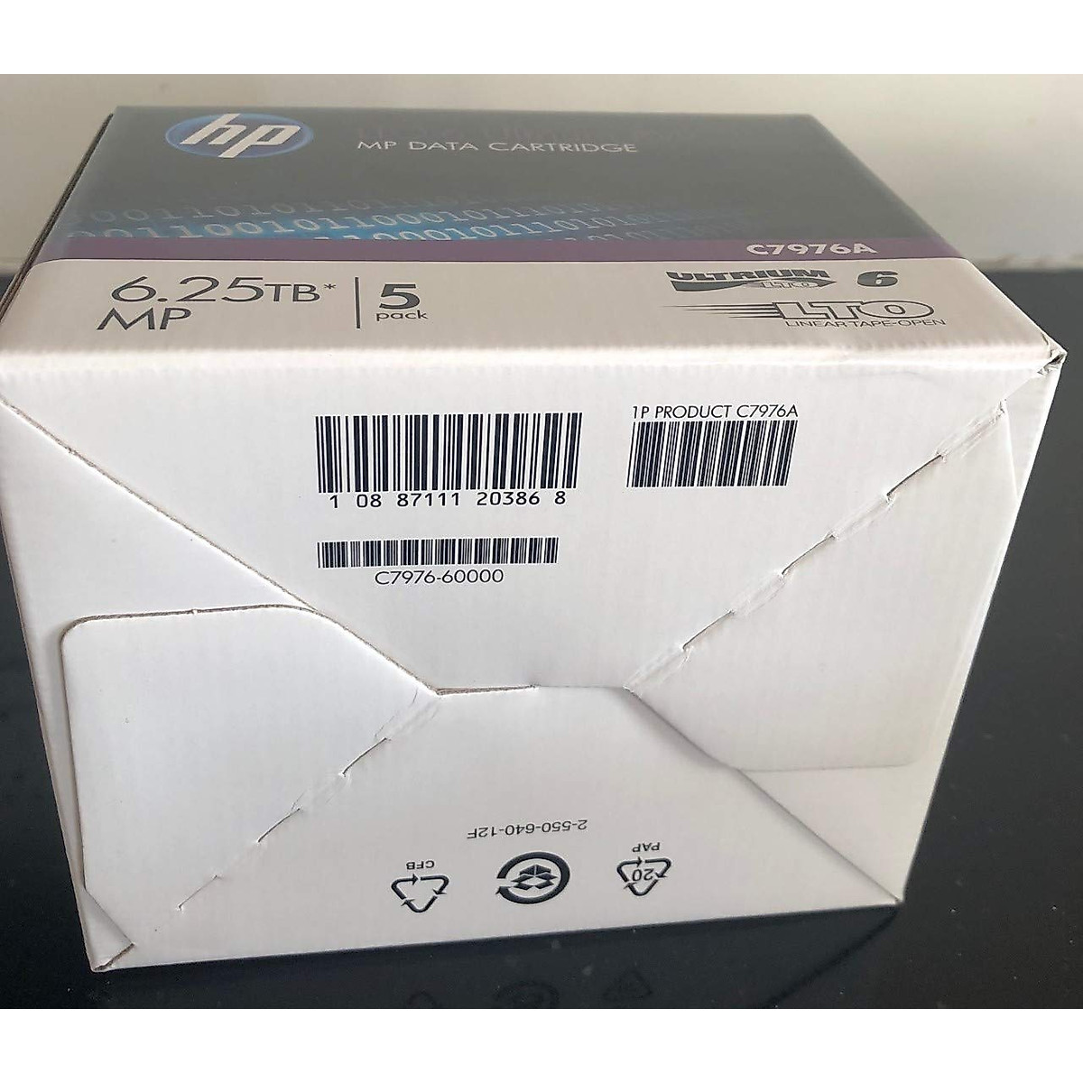 5 Pack HP C7976A LTO6 Data Tape 6.25TB (New)