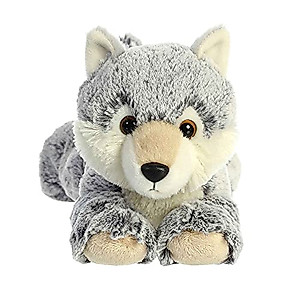 Aurora® Adorable Flopsie™ Winter Wolf™ Stuffed Animal - Playful Ease - Timeless Companions - Gray 12 Inches