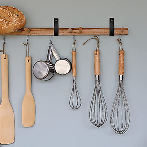 8 Pcs PU Leather Wall Hooks Wall Hanging Straps Pu Leather Curtain Rod Holder Towel Holders for Wall Faux Leather Strap Hanger Wall Mounted Pu Leather Hooks for Towel Bathroom Kitchen (Black, Yellow)