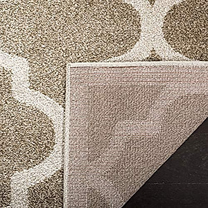 SAFAVIEH Amherst Collection 2'6" x 4' Wheat / Beige AMT420S Moroccan Trellis Non-Shedding Living Room Bedroom Accent Rug