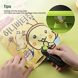 NOVFIT Mini Bag Sealer, 2 Pack Heat Bag Sealer with Cutter for Chips, USB Rechargeable Handheld Resealer Portable Plastic Bag Sealer Heat Seal Vacuum Automatic Sealing Machine, Sellador de Bolsas Plasticas