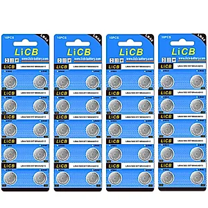 LiCB 40 Pack LR44 AG13 357 303 SR44 Batteries 1.5V Button Coin Cell Battery