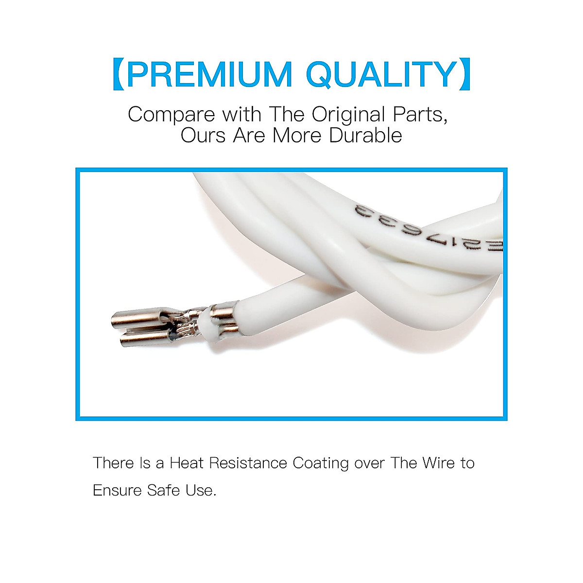 Dtong Grill Ignitor Wire kit & Ceramic Electrode Vermont Casting Grill Replacement Parts, Jenn Air Grill Igniter, Ignition Electrode Gas Burner for Uniflame(4-Pack)