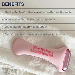 The Skinny Confidential HOT Mess Ice Roller for Face - Facial Roller Skincare Tools Contour, Tighten & De-Puff Skin - Self Care Beauty Gift for Women & Men for Clear, Radiant & Smoother-Looking Skin