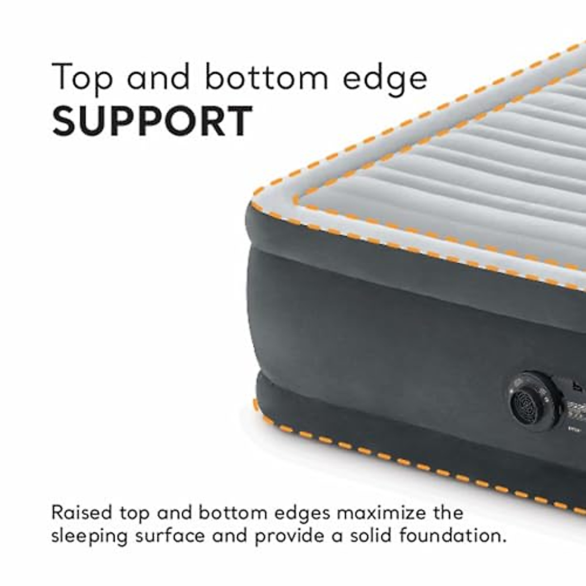 Intex 64413ED Dura-Beam Deluxe Comfort-Plush Elevated Air Mattress: Fiber-Tech – Queen Size – Built-in Electric Pump – 18in Bed Height – 600lb Weight Capacity