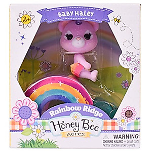 Sunny Days Entertainment Honey Bee Acres Rainbow Ridge Fantasy Collectible Toy Figure Series, Surprise Set Includes Flocked Poseable Figure with Accessory, Assorted Style, Great Gift for Girls 3+