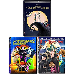 Monster Mix Jack Skellington Nightmare Before Christmas Tim Burton Disney DVD with Hotel Transylvania Part 1 & 2