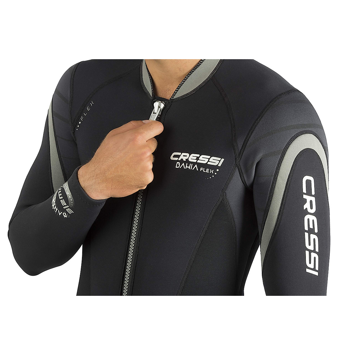 Cressi Bahia Flex 2.5mm Man, Black/Silver, L