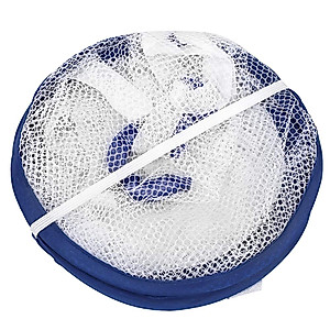 Yosoo Folding Drying Rack Hanging Clothes Laundry Sweater Basket Dryer Net Single Layer Washing Basket with Anti-Wind Hook