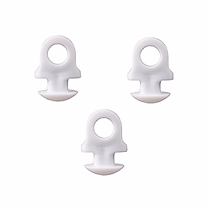 3pcs Keychain Hanger for Bogg Bag, Plastic Hooks Compatible with Bogg Bag Accessories for Bogg Bags Suitable for Charms Tassel Keychains (White)