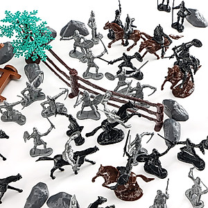 Amor Present Medieval Knights Toys, Knight Action Figurines for Kids