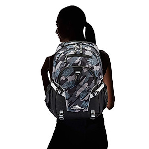 High Sierra Loop Backpack, Travel, or Work Bookbag with tablet sleeve, One Size, Graffiti/Black/Ash