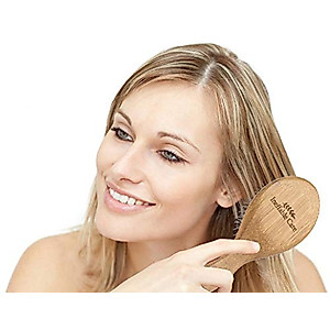 Boar Bristle Hair Brush set – Curved and Vented for Wet and Dry Detangling Hair Brush for Women Long, Thick, Thin, Curly & Tangled Hair Vent Brush - Stocking Stuffers Gift kit