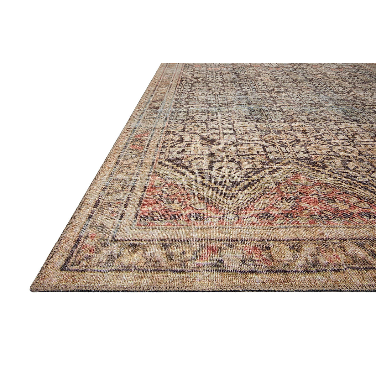 Loloi II Loren Charcoal/Multi 3'-6" x 5'-6" Accent Rug