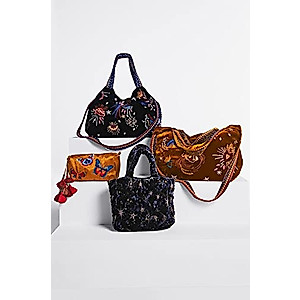 Johnny Was VICTORIA VELVET TOTE BAG VINTAGE GOLD Handbag Galaxy NEW