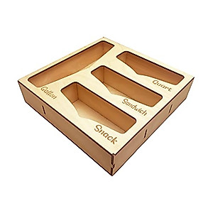 Food Storage Bag Organizer Holders – Premium Wood Kitchen Drawer
