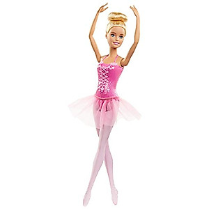 Barbie Ballerina Doll with Ballerina Outfit, Tutu, Sculpted Toe Shoes and Ballet-posed Arms for Ages 3 and Up