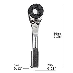 711L EDC Ratchet Wrench With 2 PCS of T9 and Security T10 Hex Bits I ¼” Hex Bit Ratchet Wrench 4 For Multitool Maintenance