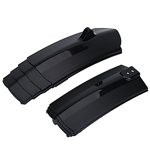 Retractable Bike S Set, Front & Rear Mountain Road Bike Mudguard Tyre Mud Guard with Led Light (Black) Road Bike S 700C 28Mm Front and Rear ycle Splash Guards