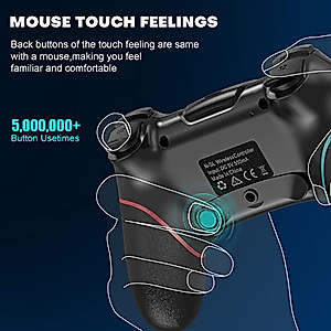 Diswoe Switch Controller, Wireless Pro Controller for Switch/Switch Lite/Switch OLED, Switch Remote Gamepad with Joystick, Adjustable Turbo Vibration with Programmable Function - Black