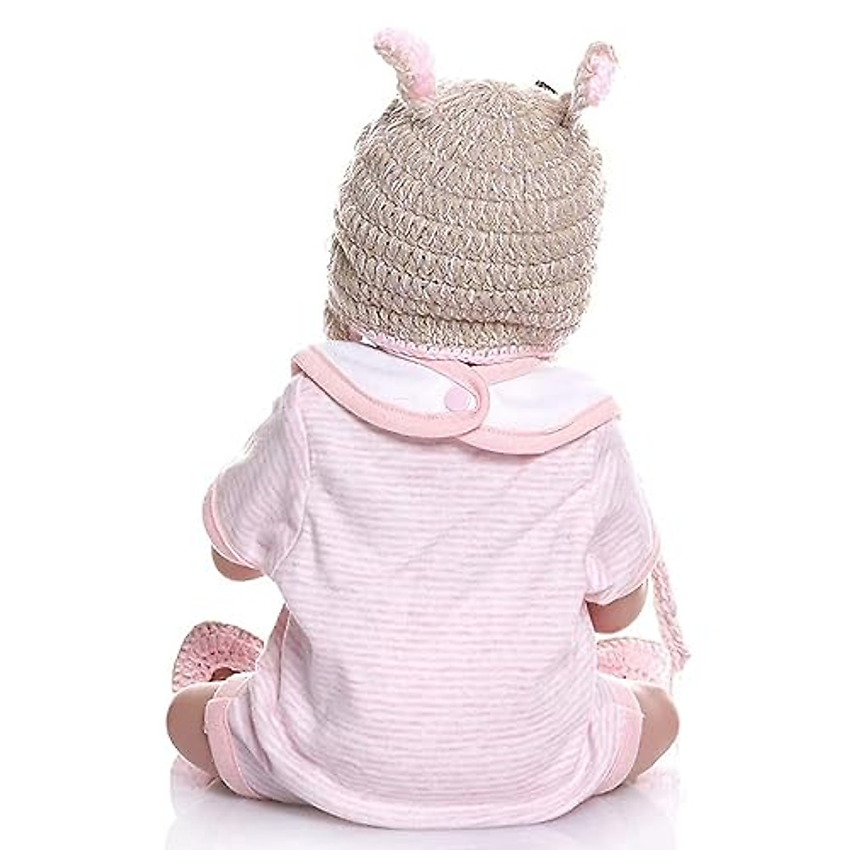 SGTD Silicone Baby Doll, 18-Inch Silicone Dolls, Handmade Silicone Realistic Girl Dolls, E