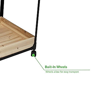 Mind Reader 3-Tier Rolling Beverage Utility Pull-Out Shelf, Kitchen Bar Serving Cart, Steel, Wood, Black