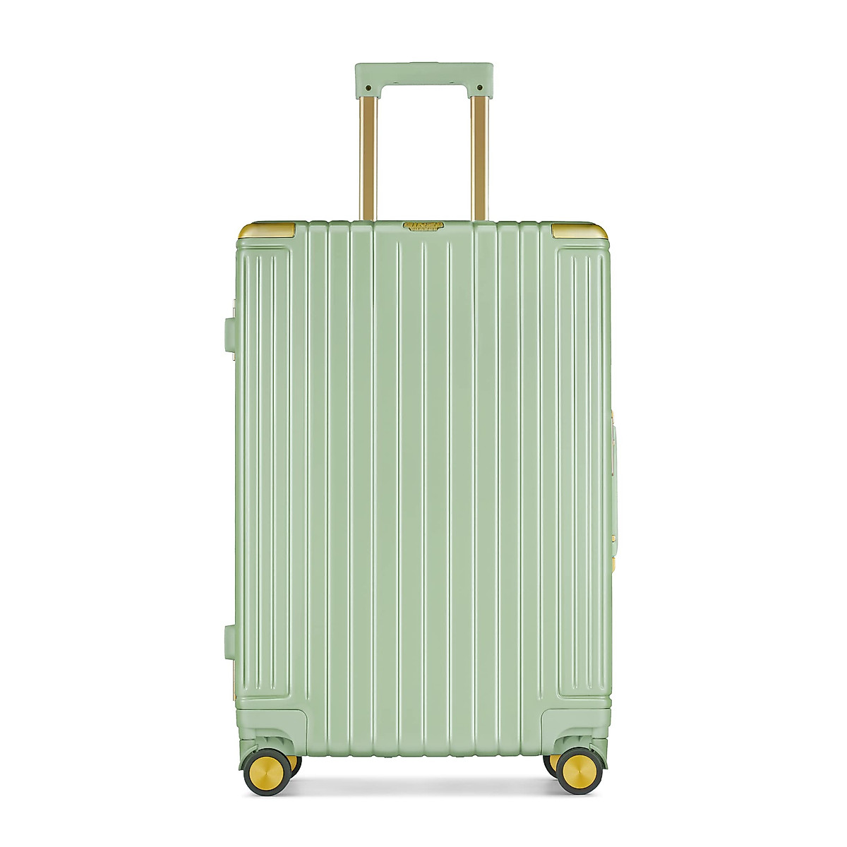 GinzaTravel Aluminum Frame+PC Suitcase Bright Color Suitcase TSA Combination Lock Universal Wheel