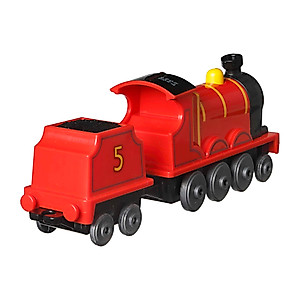Thomas & Friends Fisher-Price die-cast Push-Along James Toy Train Engine for Preschool Kids Ages 3+