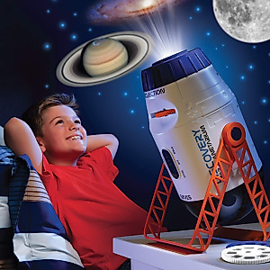 Discovery #MINDBLOWN 2-in-1 Reversible Planetarium Space Projector, 24 Images, 360-Degree Rotation, Moving Stars and Stationary Modes, Displays Planets Nebula Stars Constellations, Kids Astronomy Toy