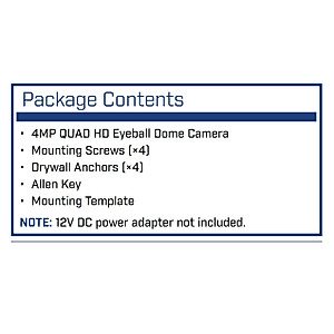 FLIR Digimerge ME363 Outdoor 4-in-1 Security Dome Camera, 4MP Quad HD Fixed MPX, 3.6mm, 80ft Night Vision, Works with HD-CVI/HD-TVI/AHD/Lorex, Flir MPX DVR, White (Camera Only)