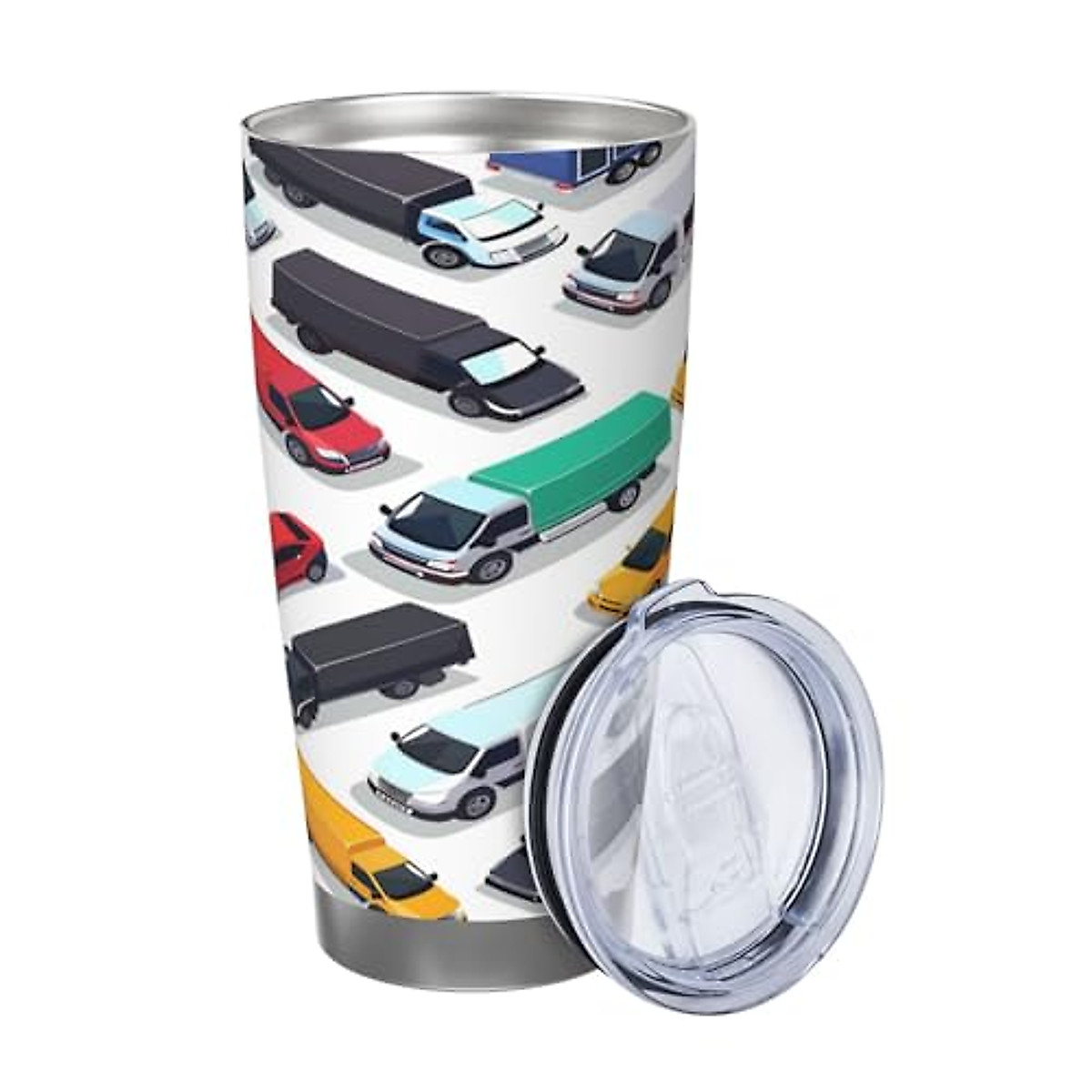 AYCZN Truck Car 20 OZ Tumbler Stainless Steel Travel Coffee Mug, Transport Insulated Water Bottle with Lid Leakproof Thermal Cup