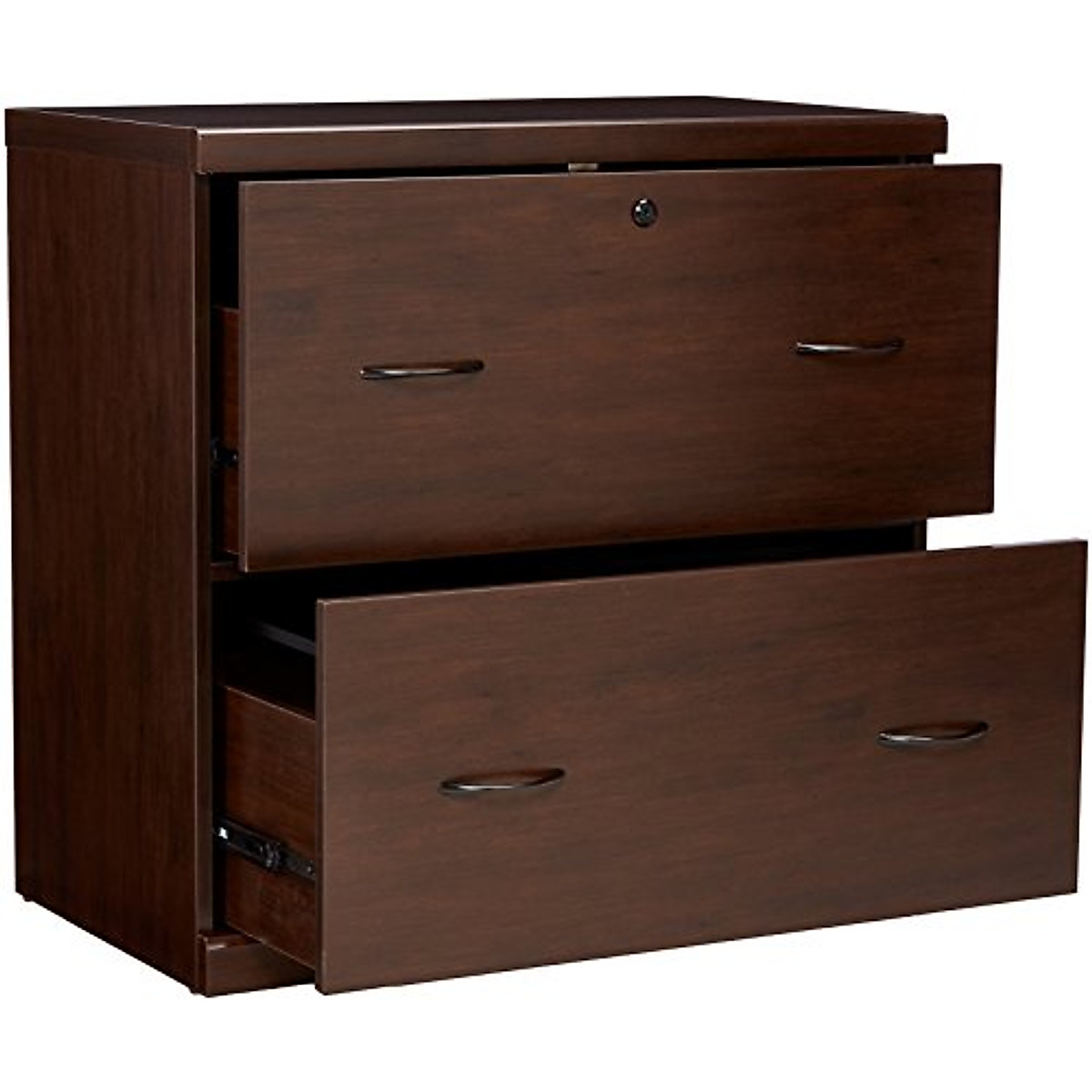 Z-Line Designs 2-Drawer Lateral File Espresso Cabinet with Black Accents