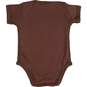 Ann Arbor T-shirt Co. Baby Football | Funny Infant Newborn 6M 12M One Piece Romper Sports Joke Humor-(1piece,NB) Brown